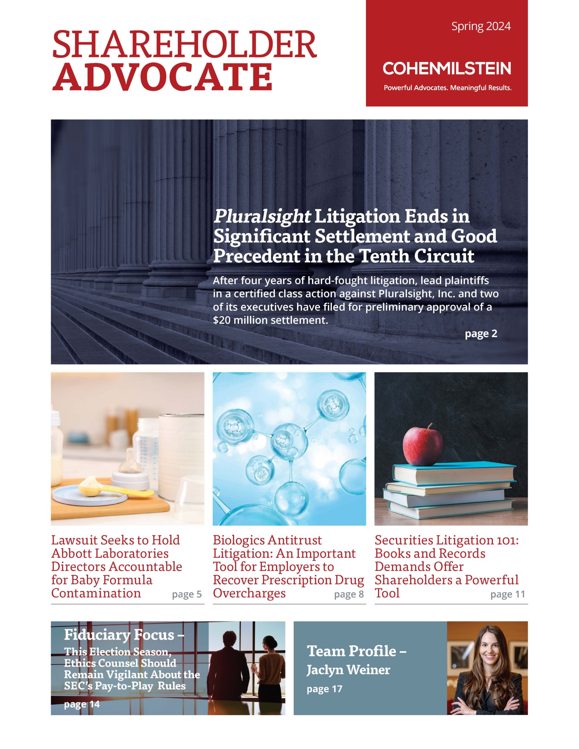 Securities Litigation & Investor Protection - Cohen Milstein