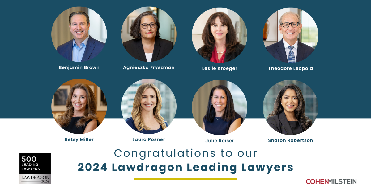 Cohen Milstein Lawyers Among the 500 Leading Lawyers in America - Cohen ...
