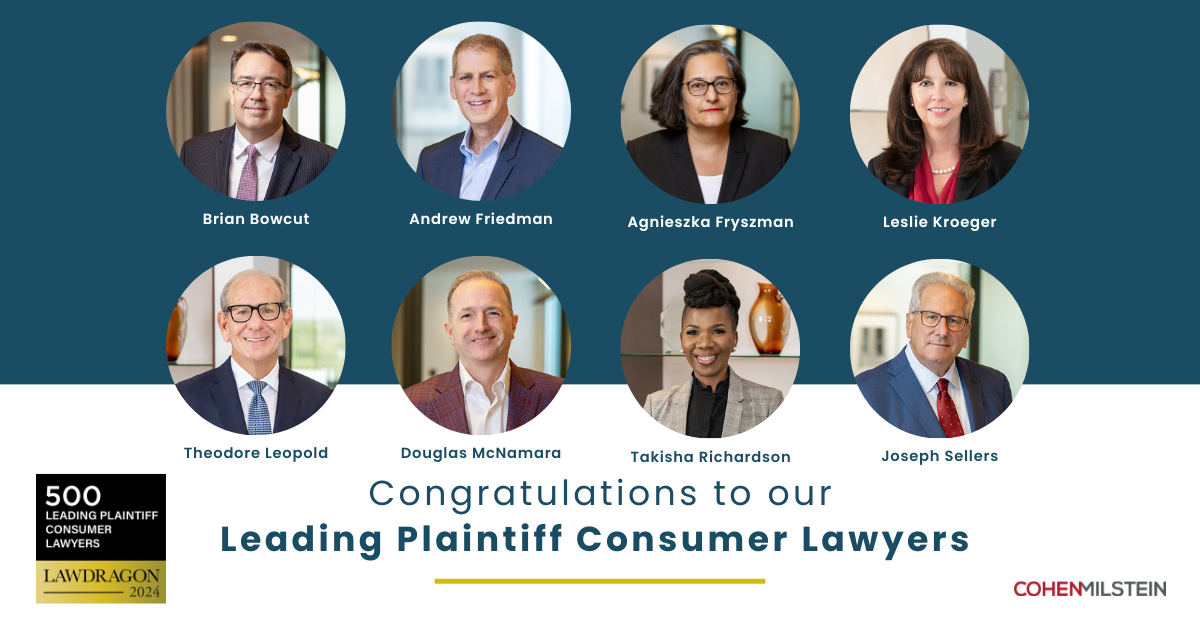 Eight Cohen Milstein Lawyers Named to Leading Plaintiff Consumer ...