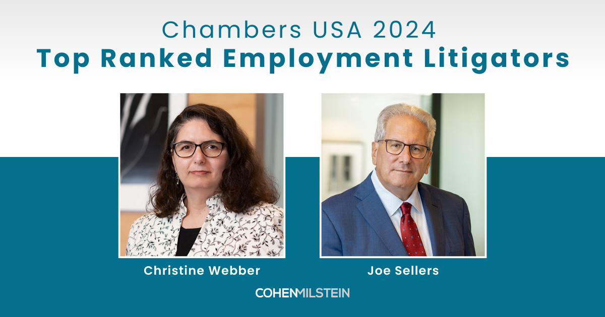 Christine Webber & Joe Sellers Top Ranked Employment Litigators 2024 ...
